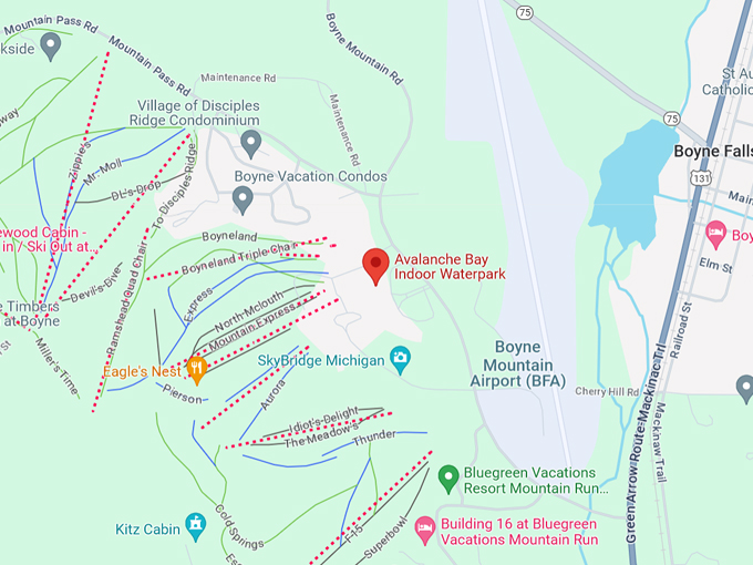 Avalanche Bay Indoor Waterpark 10 Map
