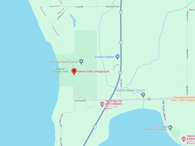 Barnes Park Campground 10 map