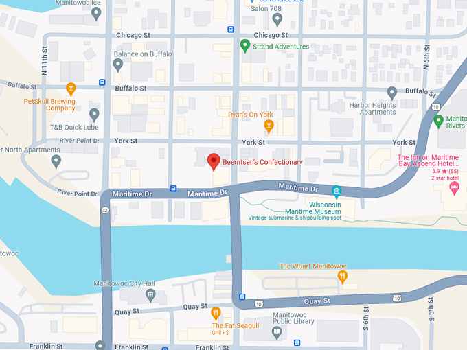 Beerntsen's Confectionary Inc 10 Map