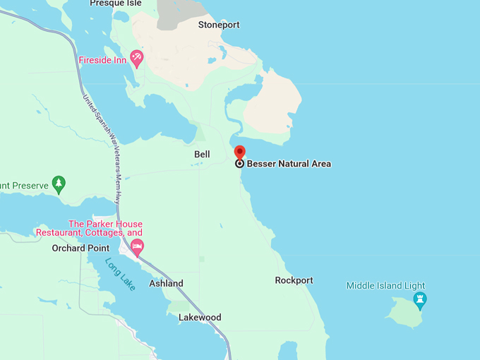 Besser Natural Area 10 Map