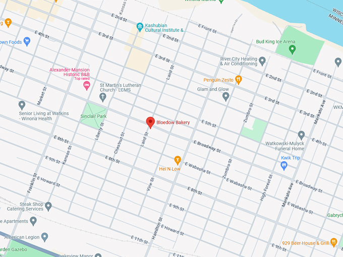 Bloedow Bakery 10 map