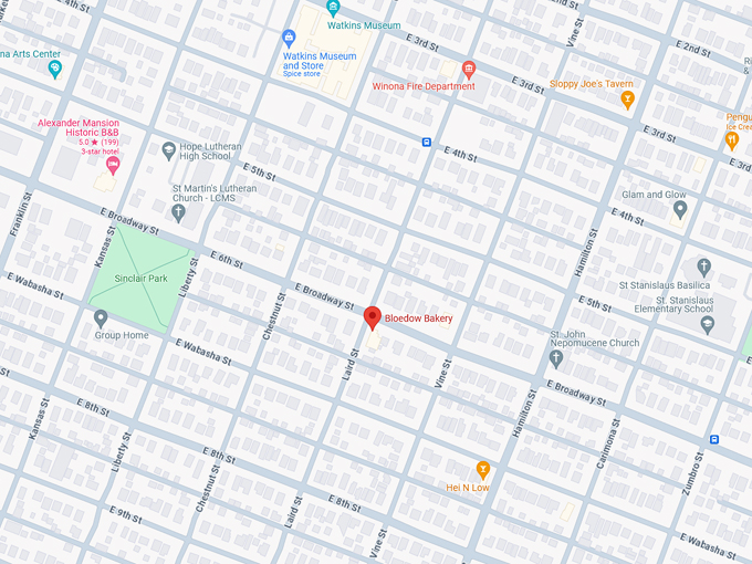 Bloedow Bakery 10 map