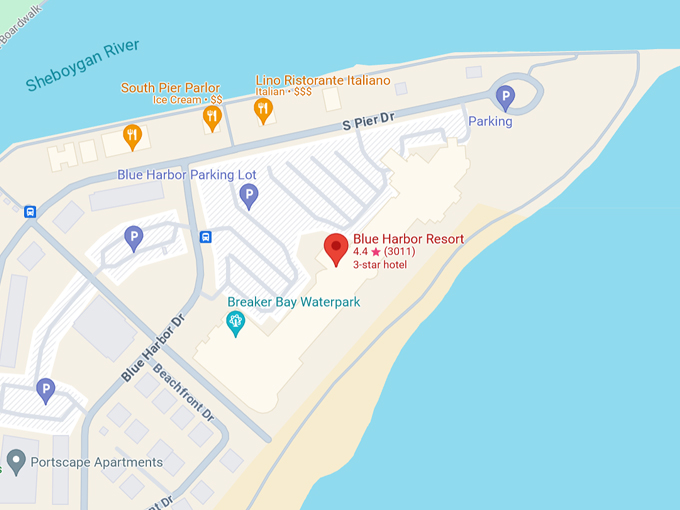 Blue Harbor Resort 10 Map