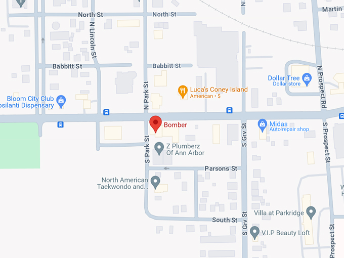 Bomber Restaurant 10 Map