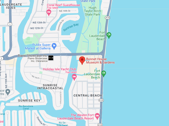 Bonnet House Museum & Gardens 10 Map