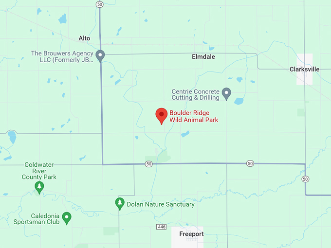 Boulder Ridge Wild Animal Park 10 Map