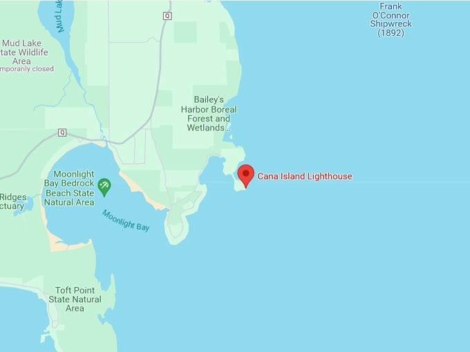 Cana Island Lighthouse 10 Map