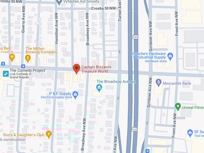 Captain Bizzaro's Treasure World Map