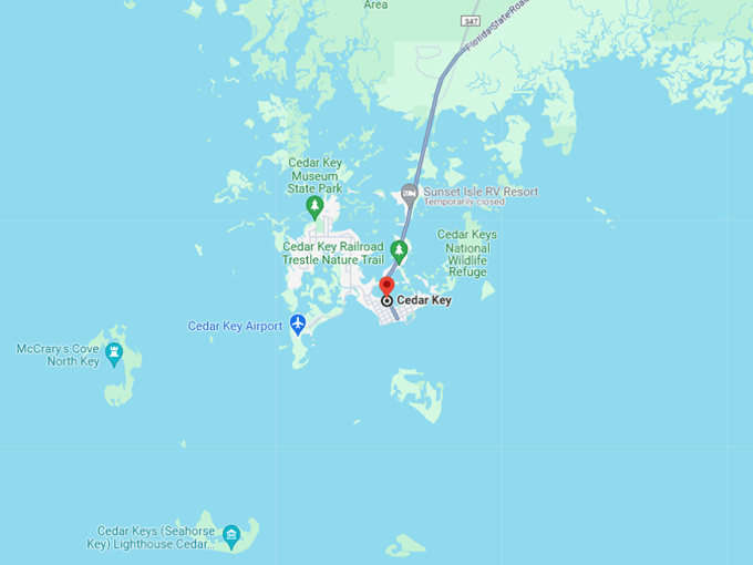 Cedar Key 10 map
