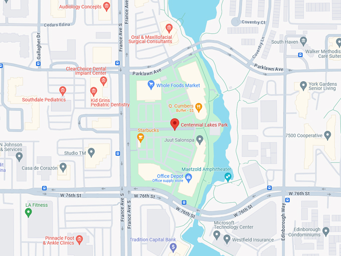 Centennial Lakes Park 10 map