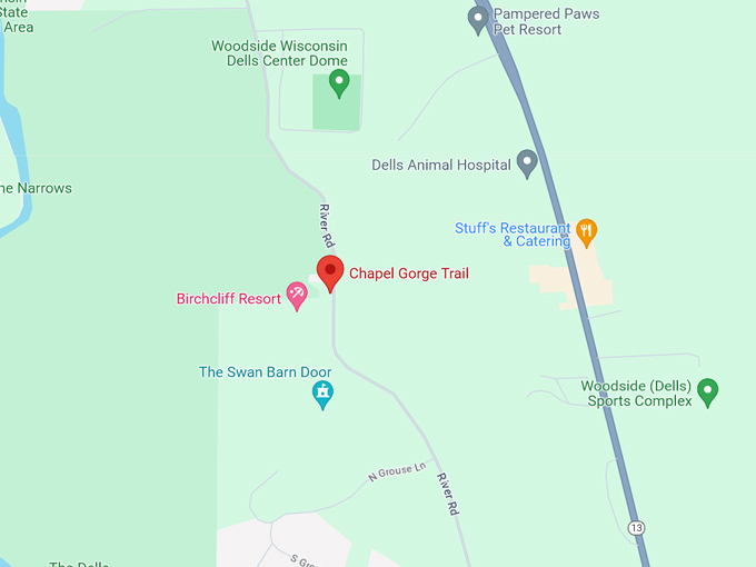 Chapel Gorge Trail 10 Map