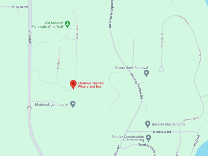 Chateau Chantal Winery and Inn map