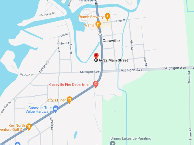 Cheeseburger in Caseville 10 Map
