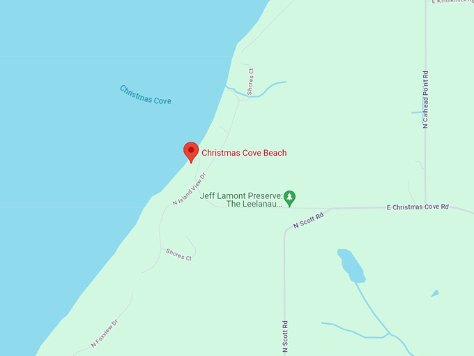 christmas cove beach 10 map