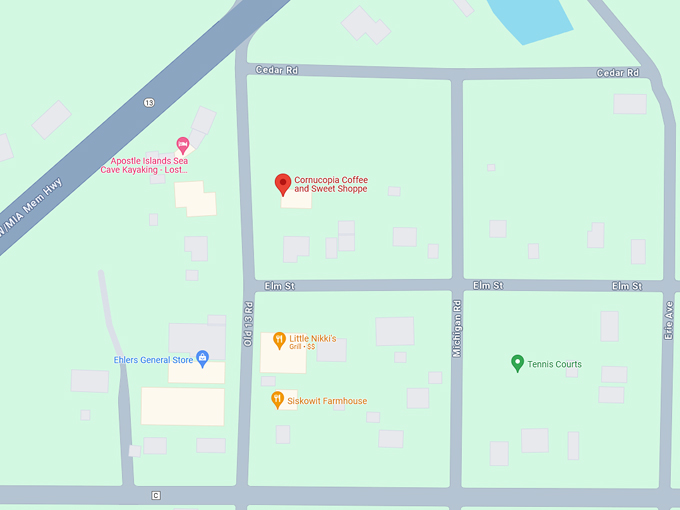 Cornucopia Coffee and Sweet Shoppe 10 Map