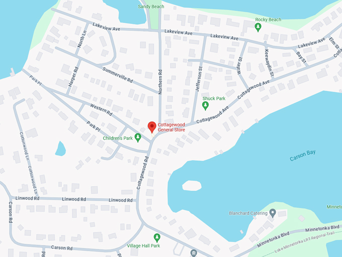 Cottagewood General Store 10 map