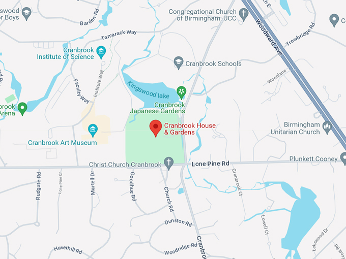 Cranbrook House & Gardens 10 Map