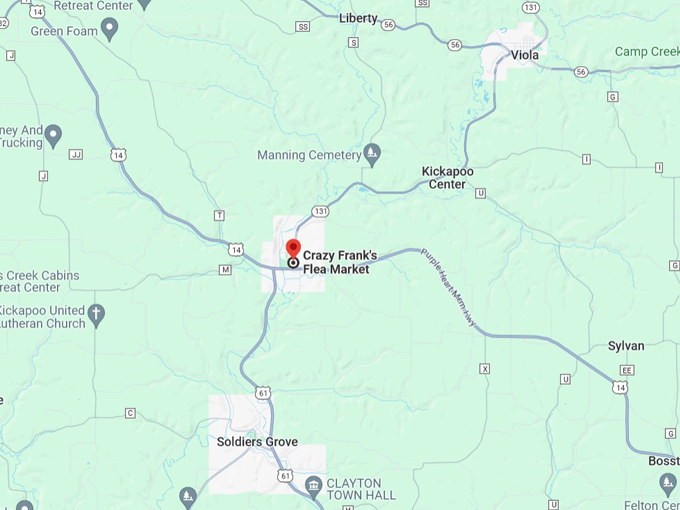 Crazy Franks Flea Market 10 map