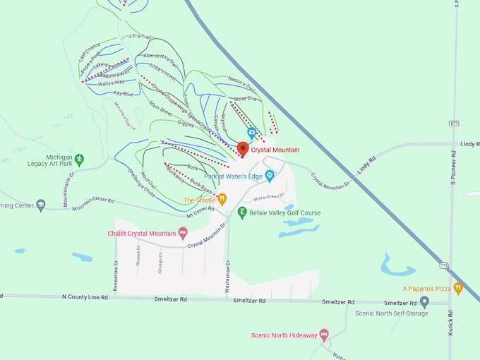 Crystal Mountain Resort 10 map