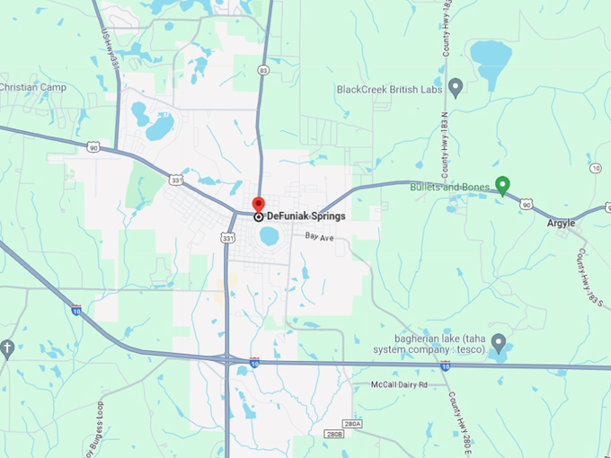 DeFuniak Springs 10 map