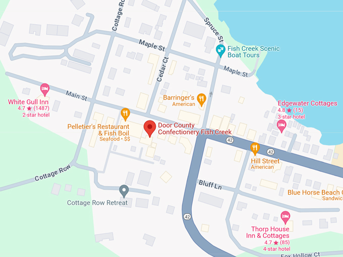 Door County Confectionery 10 Map