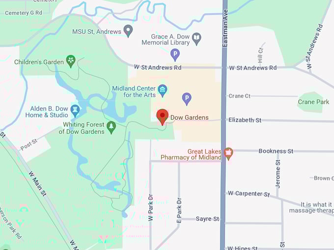 Dow Gardens Canopy Walk 10 Map