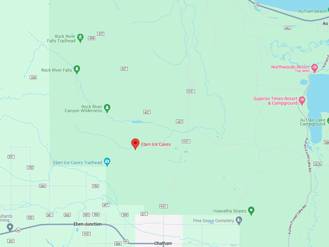 Eben Ice Caves 10 map