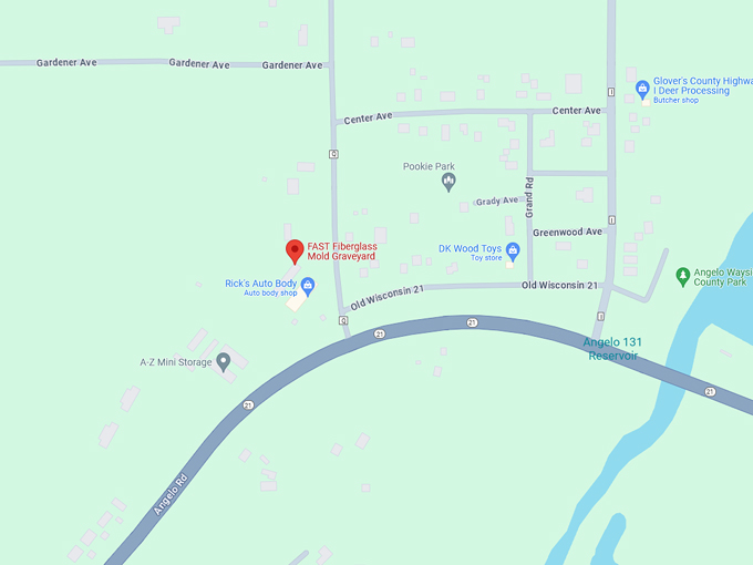 FAST Fiberglass Mold Graveyard Paul Bunyan 10 map