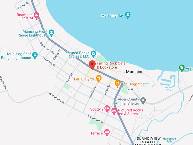 Falling Rock Cafe & Bookstore 10 Map