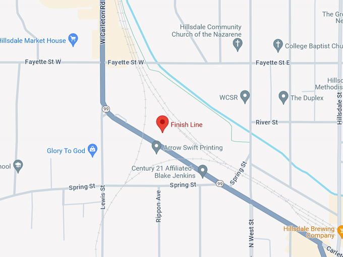 Finish Line Family Restaurant 10 Map