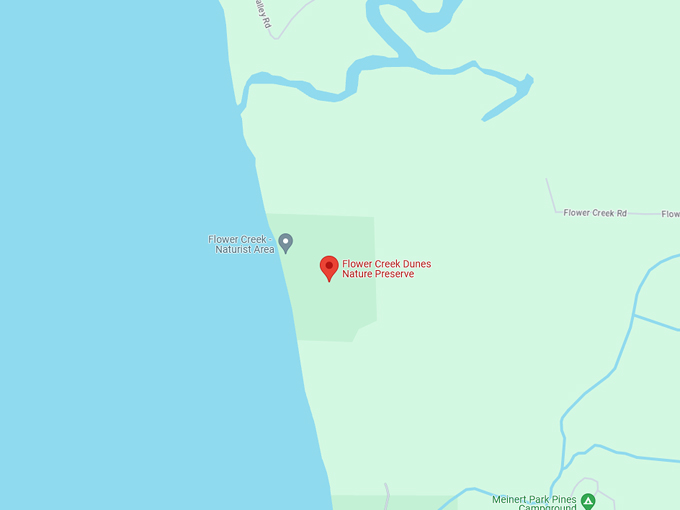 Flower Creek Dunes Nature Preserve 10 map