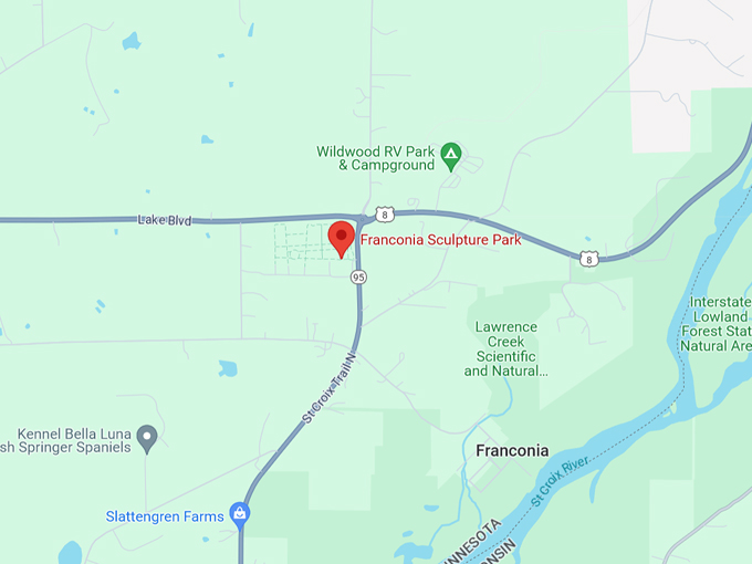 Franconia Sculpture Park 10 Map