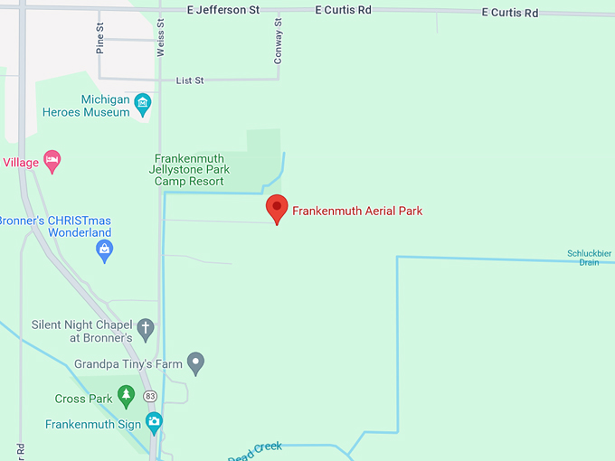 Frankenmuth Aerial Park 10 Map