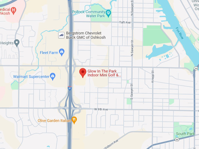 Glow In The Park Indoor Mini Golf & Pinball Arcade 10 map