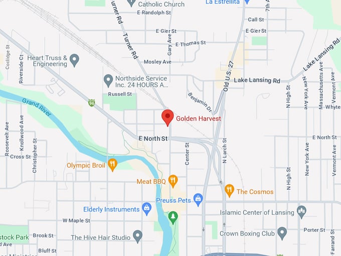 Golden Harvest Restaurant 10 Map