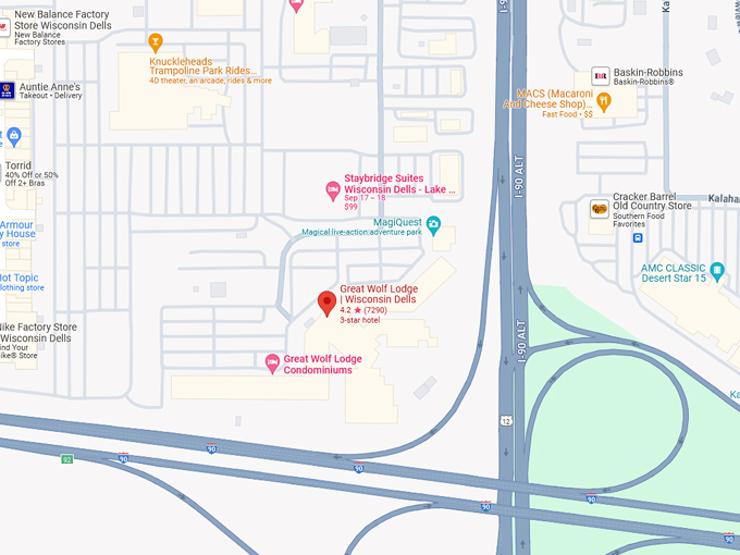 Great Wolf Lodge 10 map