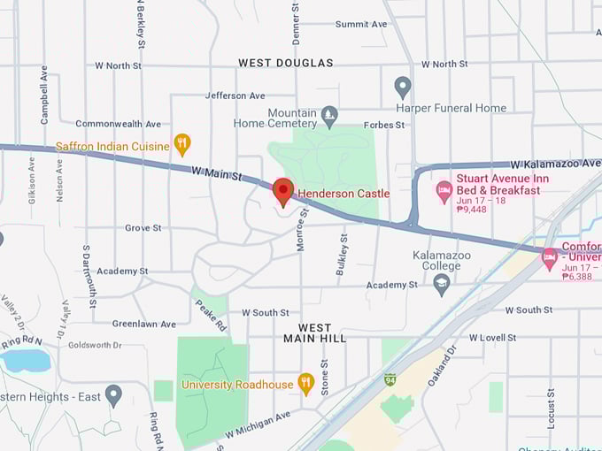 Henderson Castle Haunted Tour 10 Map
