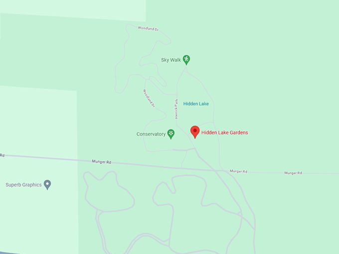 Hidden Lake Gardens Loop 10 map