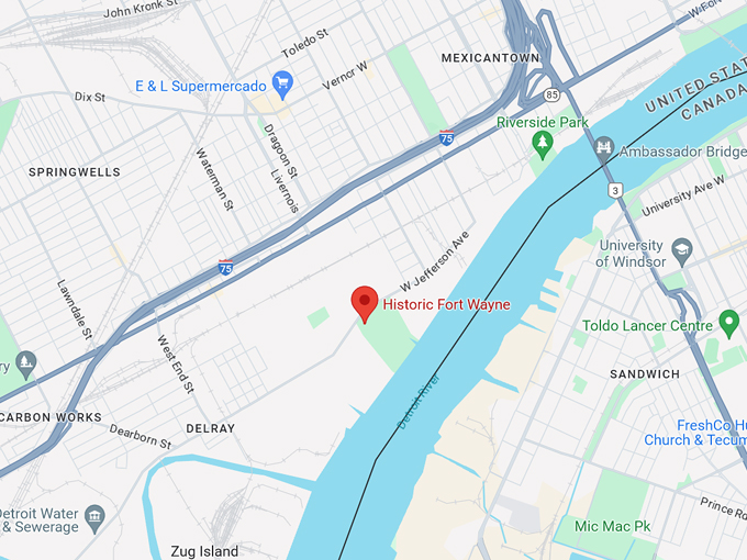Historic Fort Wayne 10 Map