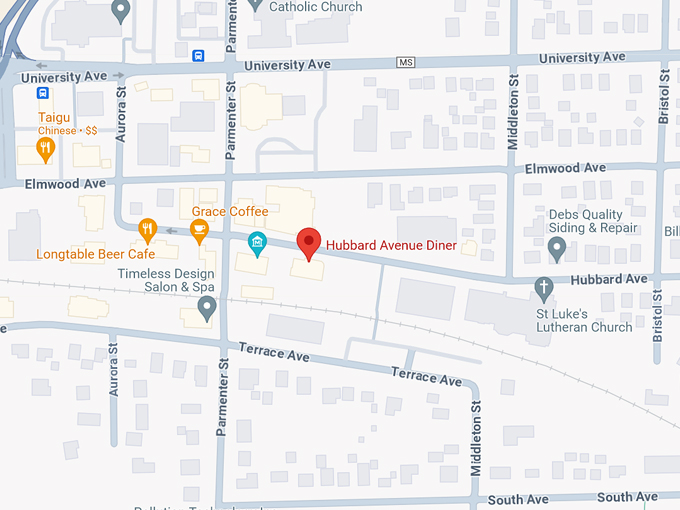 Hubbard Avenue Diner 10 Map