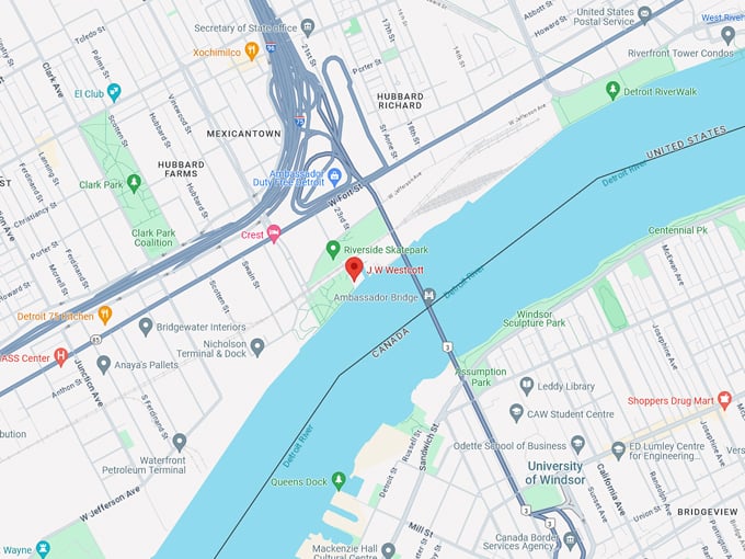 J.W. Westcott II 10 map