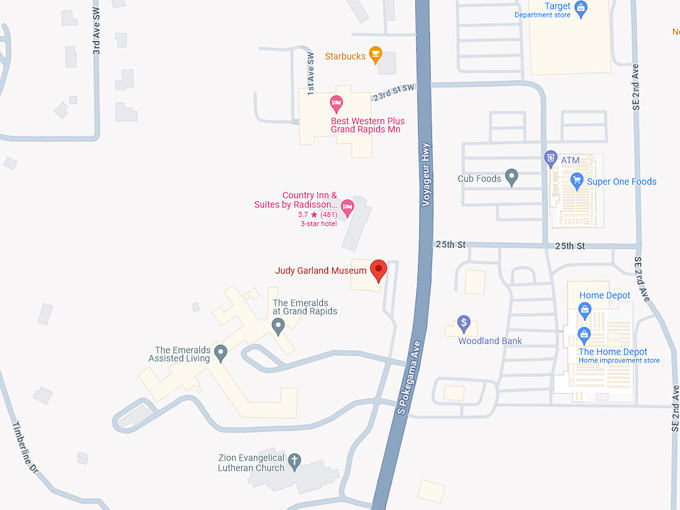 Judy Garland Museum 10 map