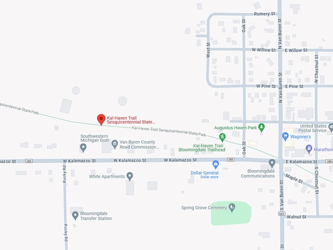 Kal-Haven Trail Sesquicentennial State Park 10 map