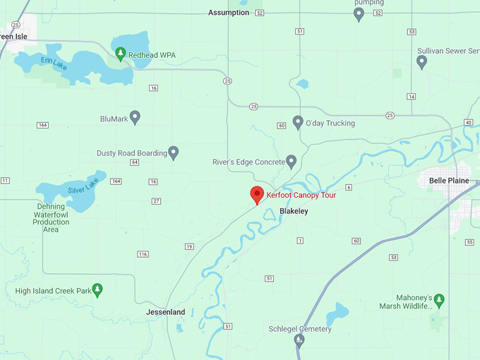 kerfoot canopy tour 10 map