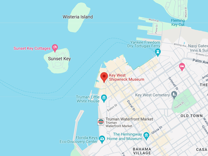 Key West Shipwreck Museum 10 Map