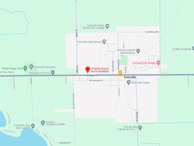 Kingsley House Bed & Breakfast 10 map