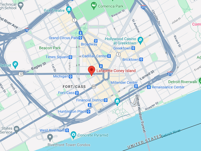 Lafayette Coney Island 10 Map