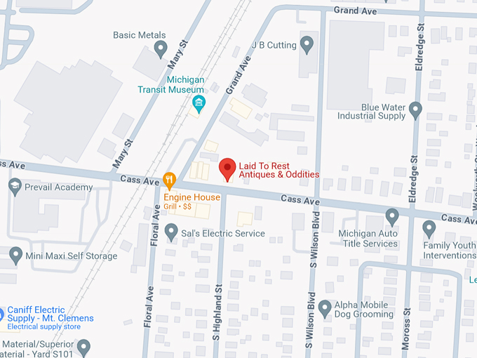 Laid To Rest Antiques & Oddities 10 Map