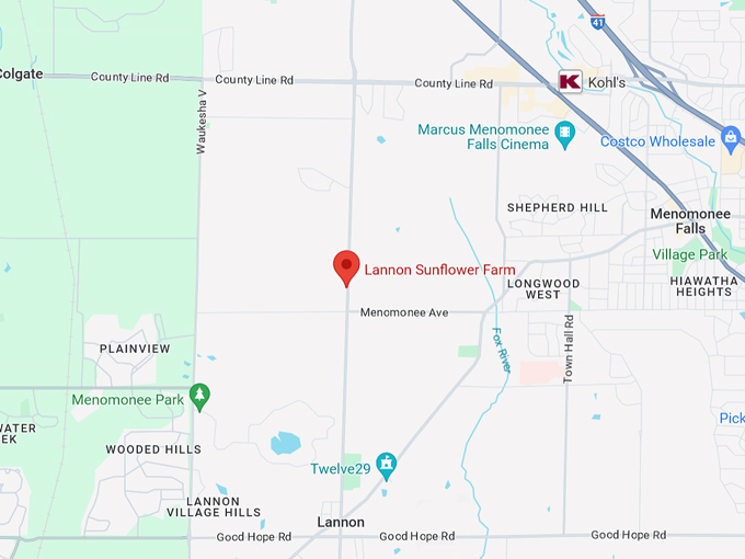 Lannon Sunflower Farm 10 Map