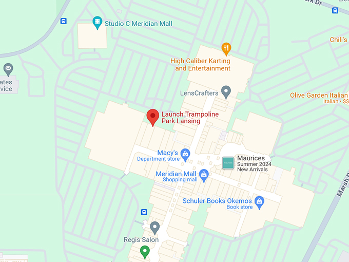 Launch Trampoline Park Lansing 10 Map
